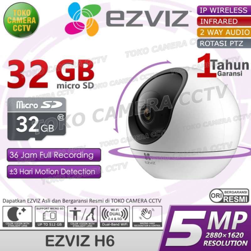 Jual Ezviz H6 5mp 3k Kamera Cctv Smart Wifi Camera Ip Ptz 360 Panoramic Di Seller Noelle ...