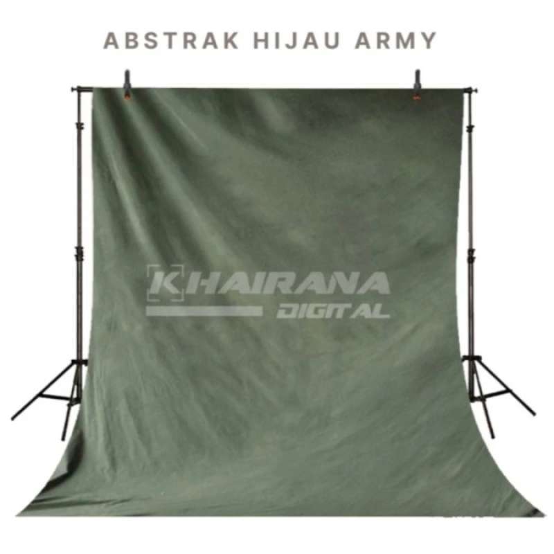 Jual Background Backdrop Latar Layar Studio Foto Abstrak Hijau Army ...