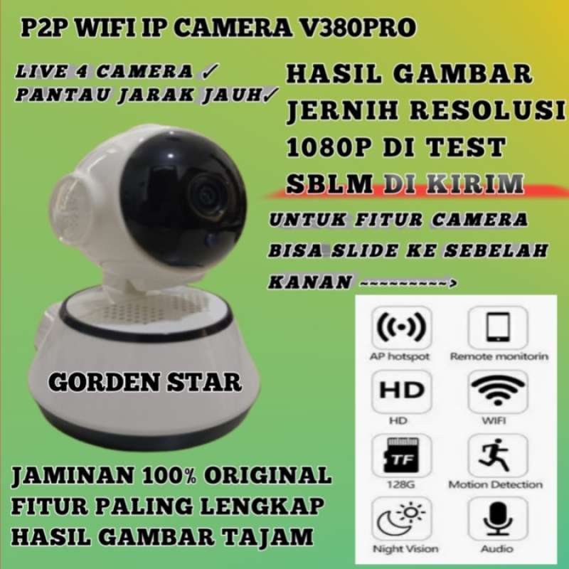 Jual Ip Camera Cctv V380 Pro Wireless Full Hd 5mp - Cctv+memory64gb Di ...