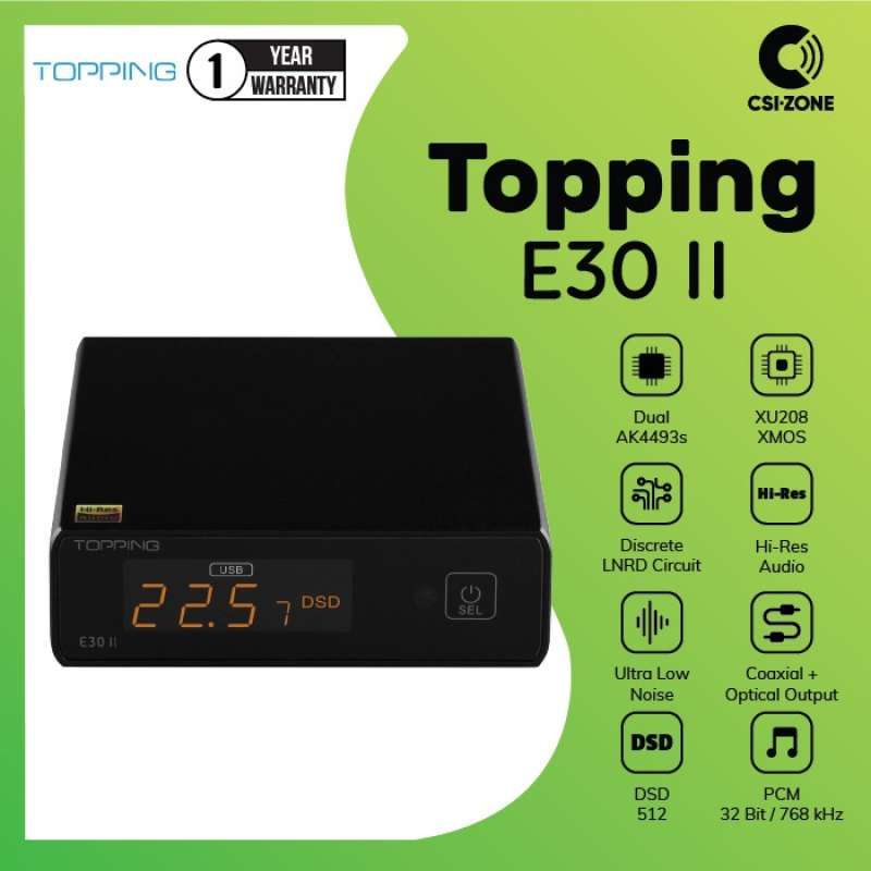 Jual Topping E30 Ii / E30 V2 Usb Dual Dac Ak4493s Hi-res Decoder ...