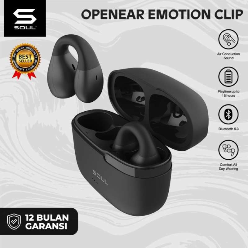 Jual Soul Openear Emotion Clip Wireless Ear Clips Air Conduction ...