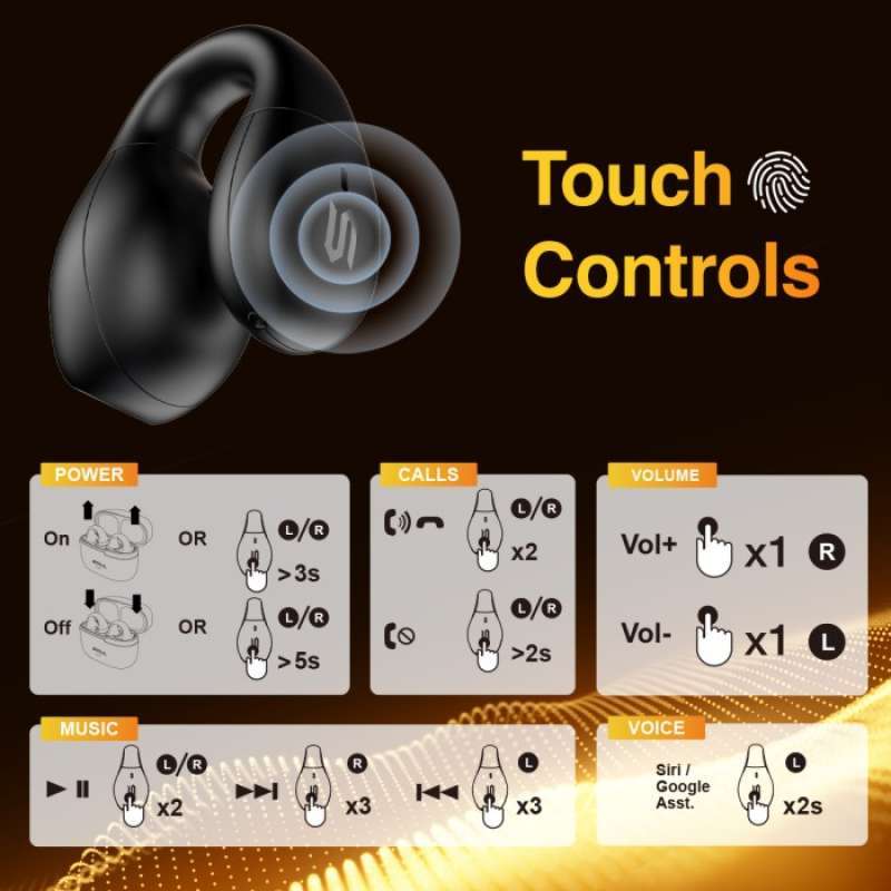 Jual Soul Openear Emotion Clip Wireless Ear Clips Air Conduction ...