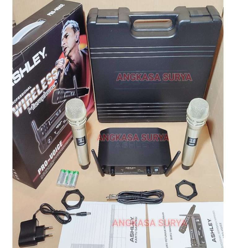 Jual Mic Wireless Ashley Provoice / Pro Voice Original Handle Koper Pvc ...