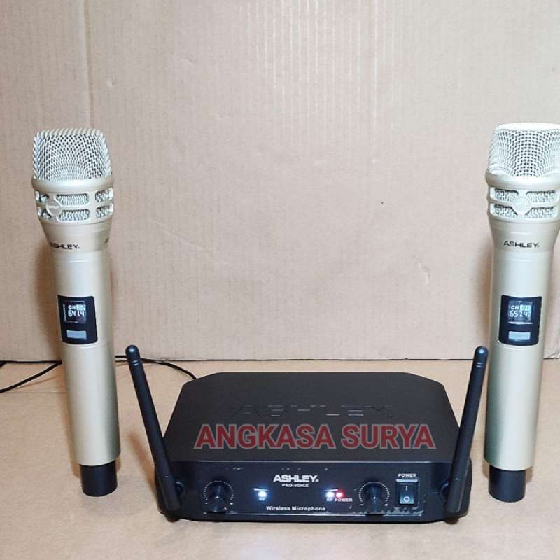 Jual Mic Wireless Ashley Provoice / Pro Voice Original Handle Koper Pvc - Merah Di Seller Owl ...