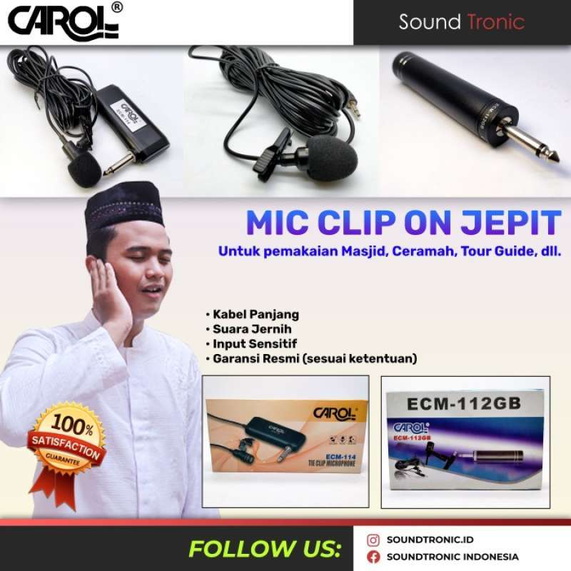 Promo Microfon Imam Masjid Carol Mic Jepit Kabel Clip On Diskon 23% Di ...