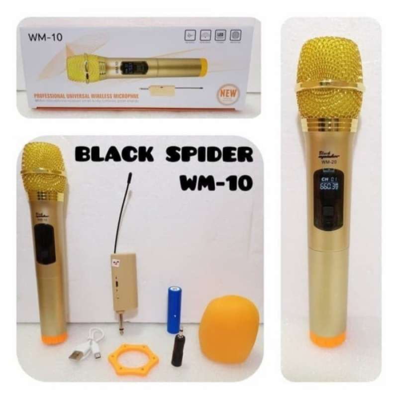 Promo Mic Wireless Black Spider Wm10 Blackspider Wm10 Diskon 23% Di Seller Melodiya Store ...