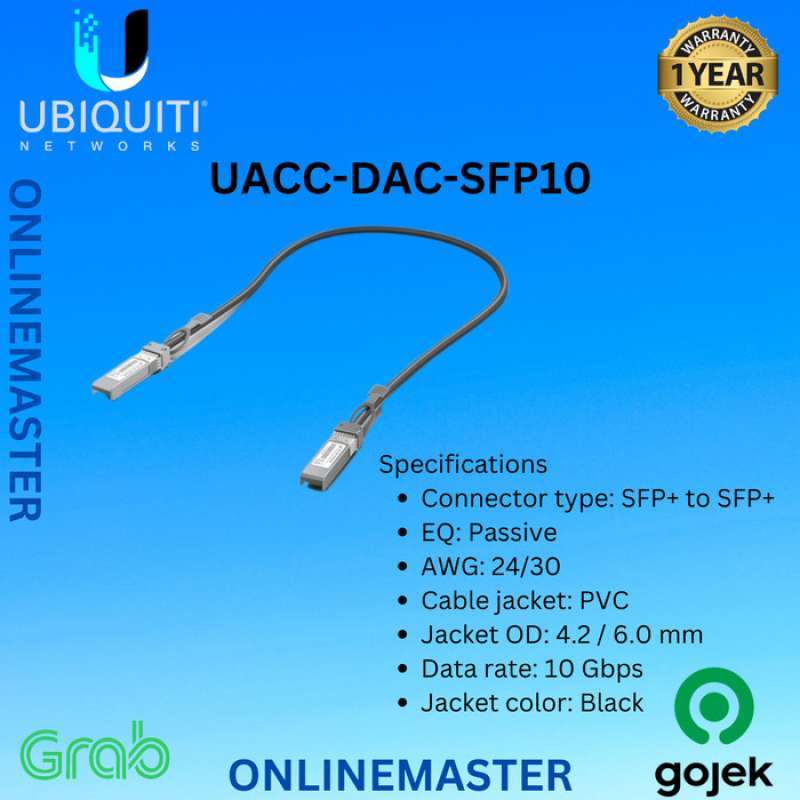 Promo Ubiquiti Uacc-dac-sfp10 Diskon 23% Di Seller Sentramoco Store ...