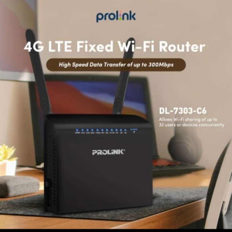 Promo Prolink Modem Simcard 4g Cat6 Lte 300mbps Dl-7303 Dualband 2.4g ...