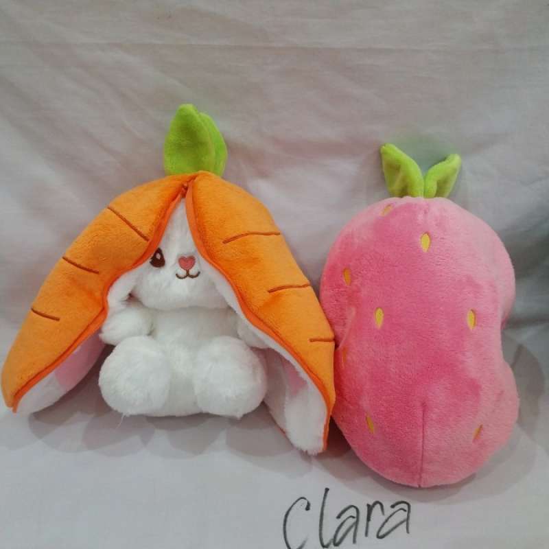 Promo Boneka Rabbit Wortel Strawberry Cute Plushtoys Boneka Buah Isi ...