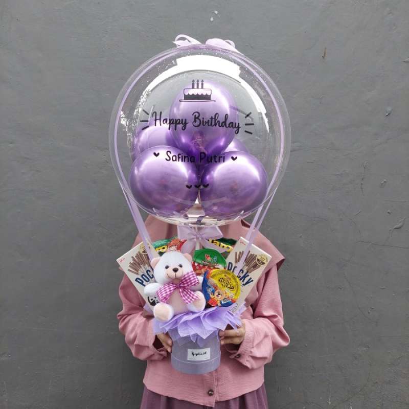 Promo Bouquet Bucket Balon/buket Balon Snack Boneka Pocky Dll Diskon 23 ...
