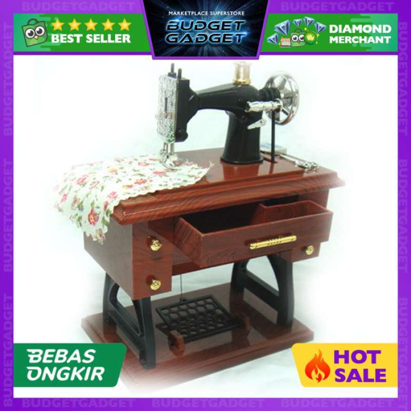 Promo Kotak Musik Mesin Jahit Musical Box Diskon 23% Di Seller Walima ...