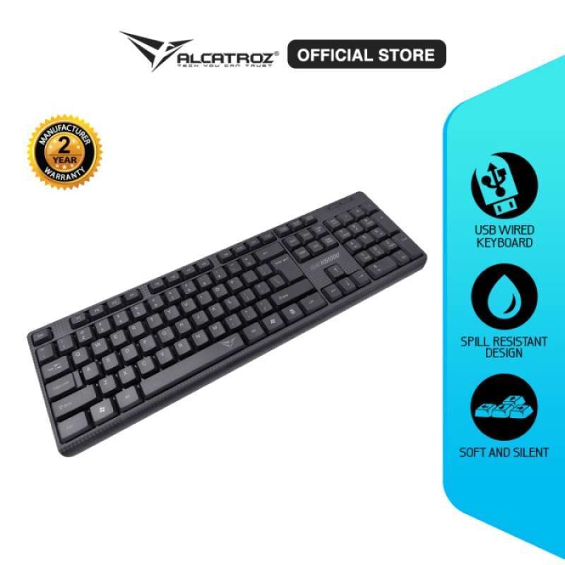 Promo 100% Produk Ori Keyboard Office Alcatroz Silent Kb1000 Usb Wired ...