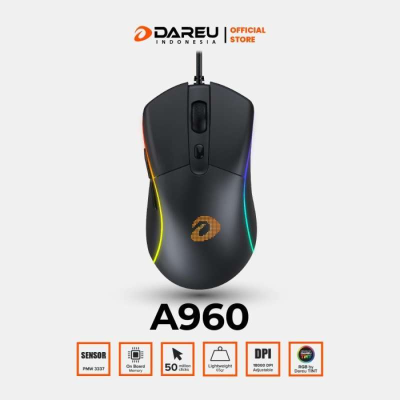 Promo 100% Produk Ori Dareu A960 Alpha | Gaming Mouse Lightweight 65 Gr Diskon 23% Di Seller ...