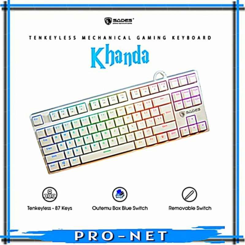 Promo 100% Produk Ori Keyboard Gaming Rgb Sades Mechanical Tkl Khanda ...