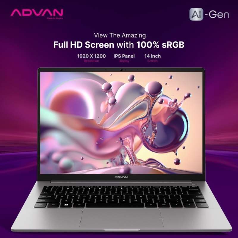 Promo Laptop Advan Ai Gen Ryzen 7 8845hs 16gb 512gb Radeon 780m Fhd Ips ...