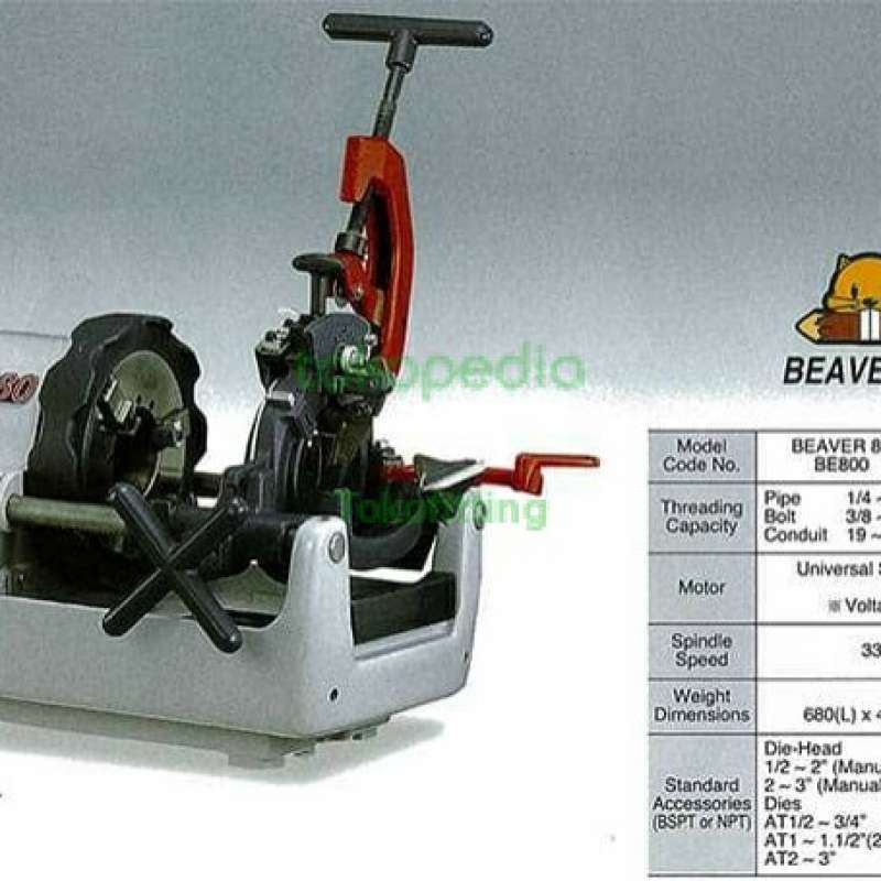 Promo Asada Beaver 80 1/4-3in Japan Mesin Senai Pipa Pipe Threading ...