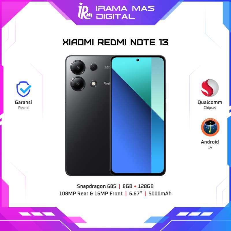 Jual Xiaomi Redmi Note 13 - 8gb/128gb (black. Blue, Sunset) Di Seller ...
