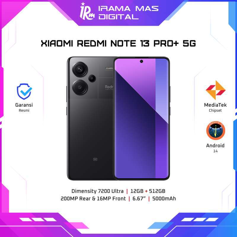 Jual Xiaomi Redmi Note 13 Pro 5g - 12gb/512gb (black, Purpel) - Black ...