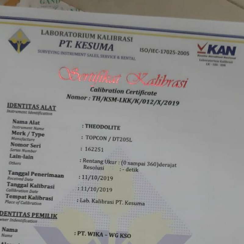 Jual Info Pembuatan Sertifikat Kalibrasi Kan Di Seller Rumix ...