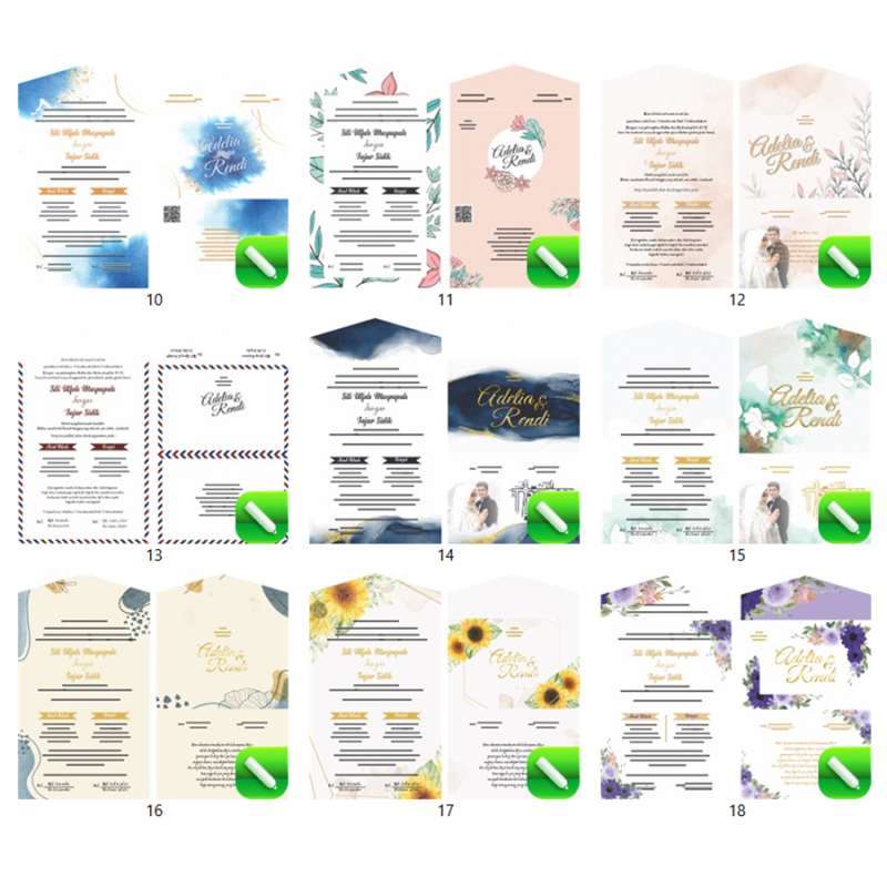 Promo Template Undangan Pernikahan Amplop Format Cdr Desain Kekinian ...