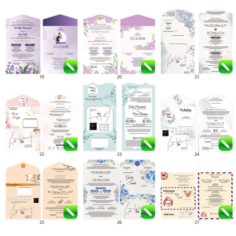 Promo Template Undangan Pernikahan Amplop Format Cdr Desain Kekinian ...