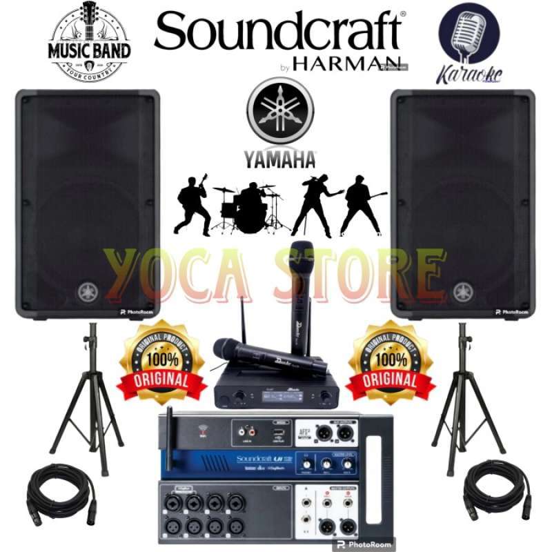 Promo Paket Yamaha Dbr-15 Mixer Soundcraft Ui-12 2 Mic Wireless ...