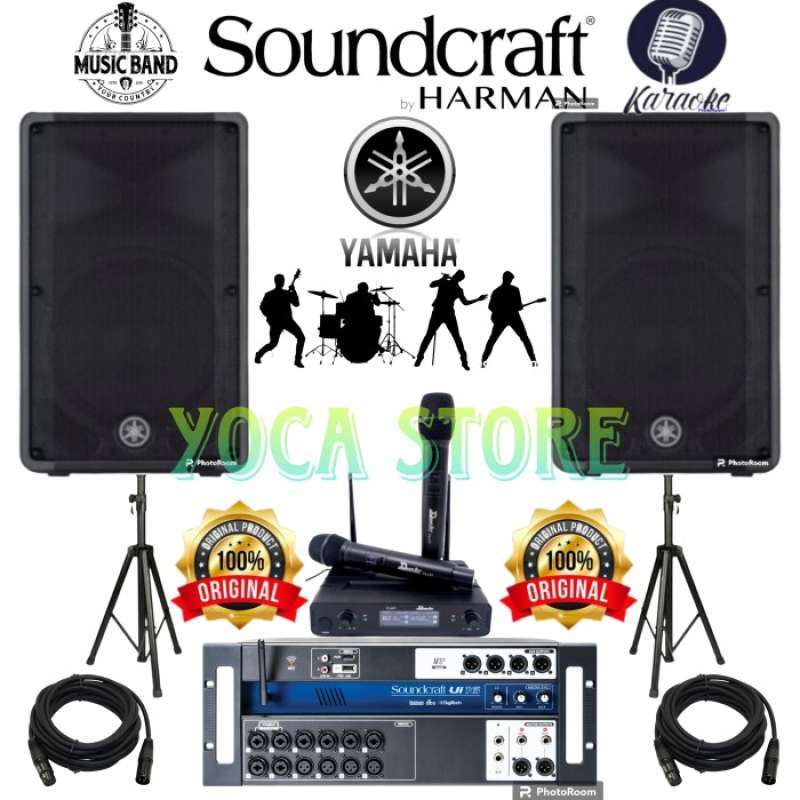 Promo Paket Yamaha Dbr-15 Mixer Soundcraft Ui-12 2 Mic Wireless ...