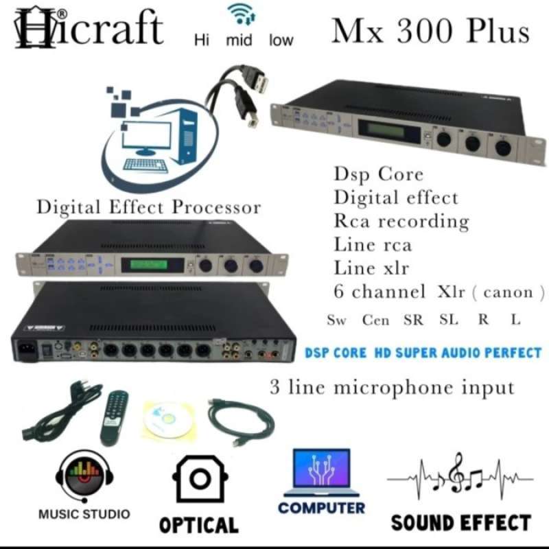 Promo Dsp Core Processor Musik Sound Hicraft Mx-300 Plus 6 Channel ...