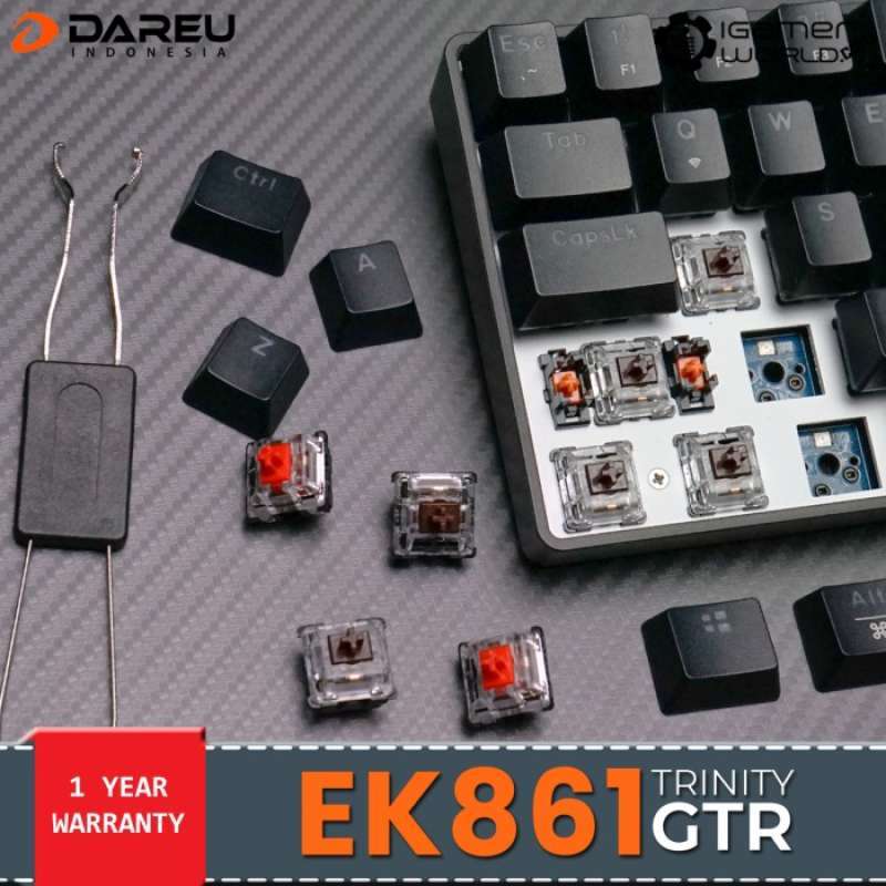 Promo 100% Produk Ori Dareu Ek861 Trinity Gtr Hotswap Wireless ...