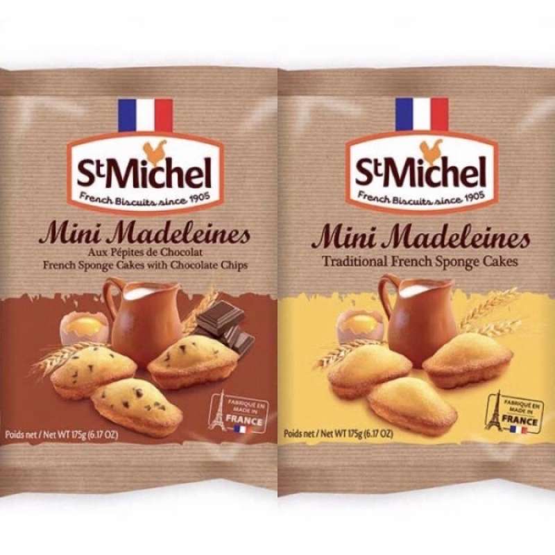 Jual St. Michel Mini Madeleines French Sponge Cakes And With Chocolate ...