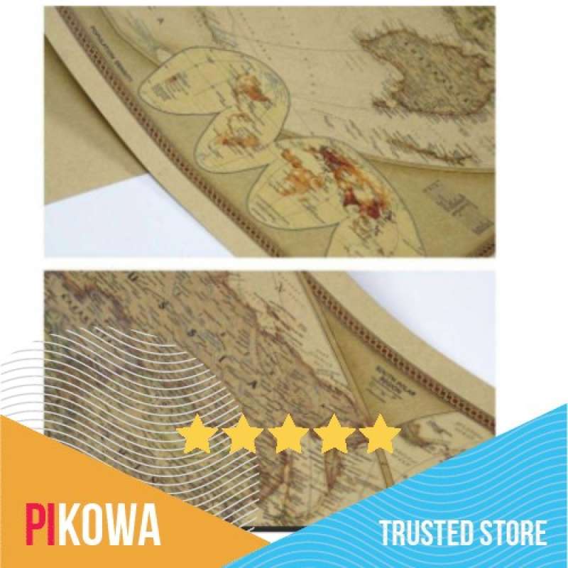 Jual Peta Dunia Detail Benua National Geo / Poster Dinding / Map World ...