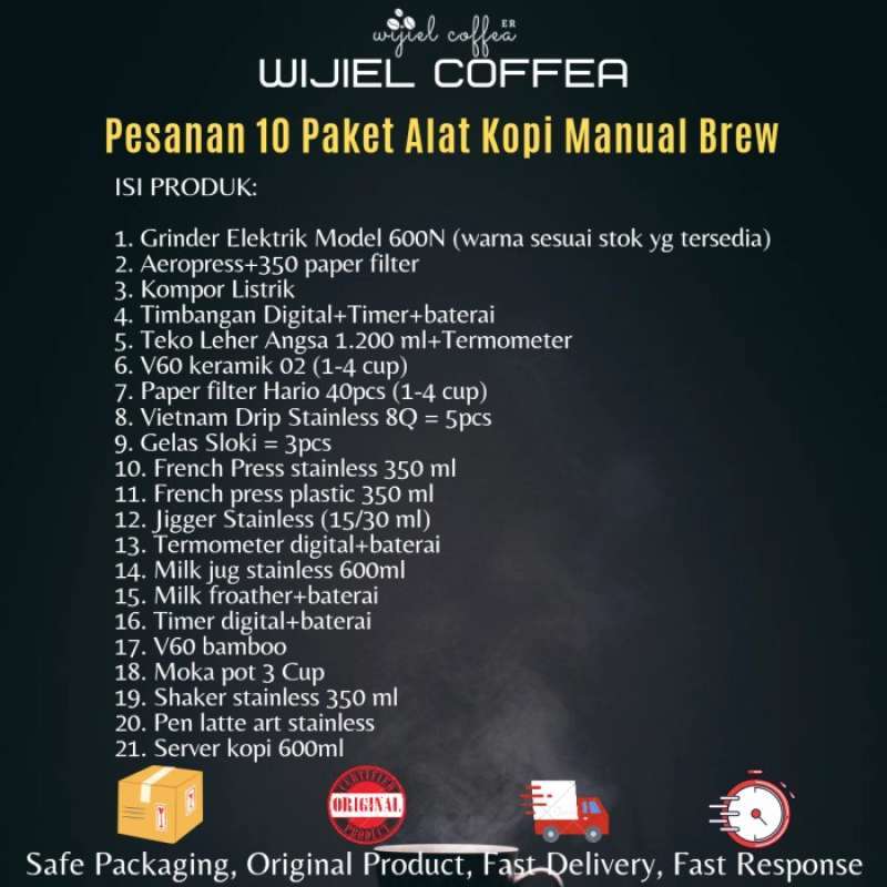 Promo Paket Alat Kopi Manual Brew Lengkap Dan Hemat Alat Kopi Request ...