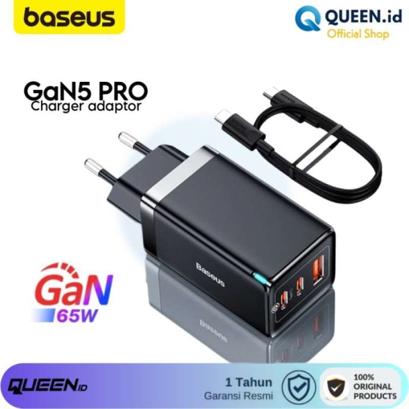 Promo Baseus Charger Adaptor Gan 5 Pro 65w Usb Type C Fast Charging Pd ...