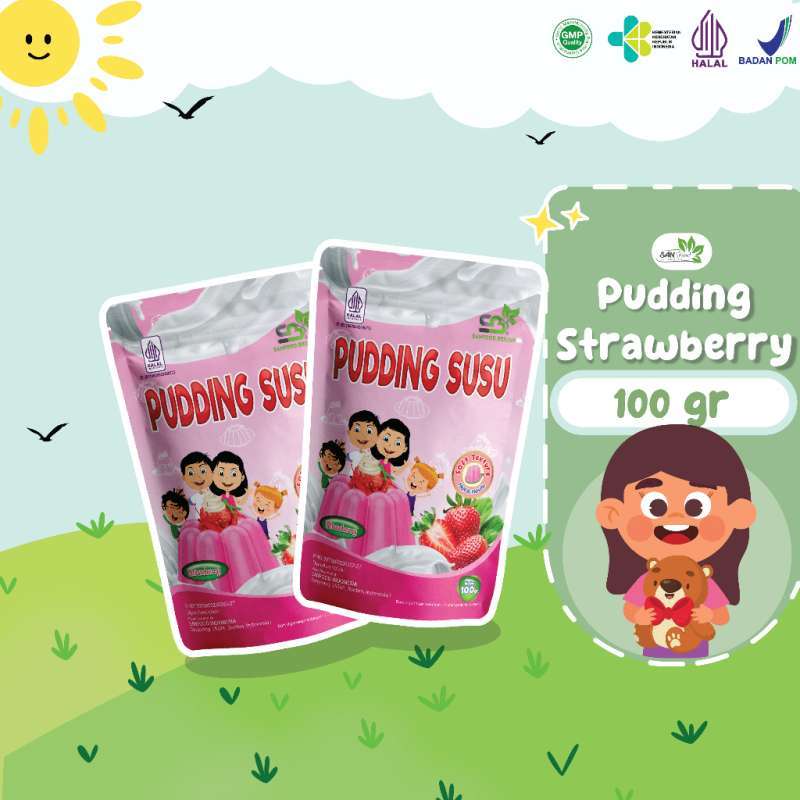 Promo Sanfood Milky Silky Puding Susu Rasa Strawberry Pudding Lembut ...