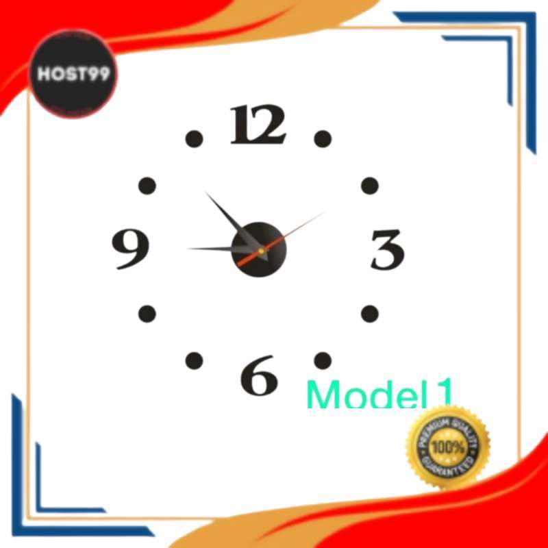 Jual Dh - Jam Dinding Tempel Analog 3d Giant Wall Clock Aesthetic Diy ...