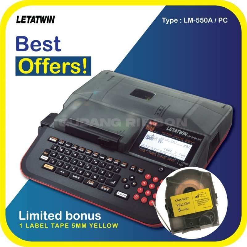 Promo Mesin Printer Print Label Tubing Letatwin Max Lm-550a Lm550a Lm ...