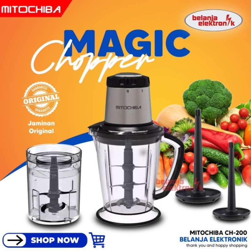Jual Food Chopper Mitochiba Ch 200 Blender Bumbu 3 Mata Pisau 2 Liter ...