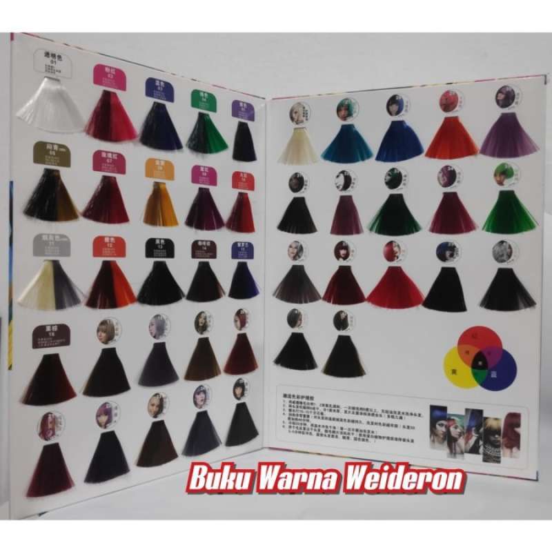 Jual Buku Katalog Warna Rambut / Hair Color Chart By Weideron Contoh ...