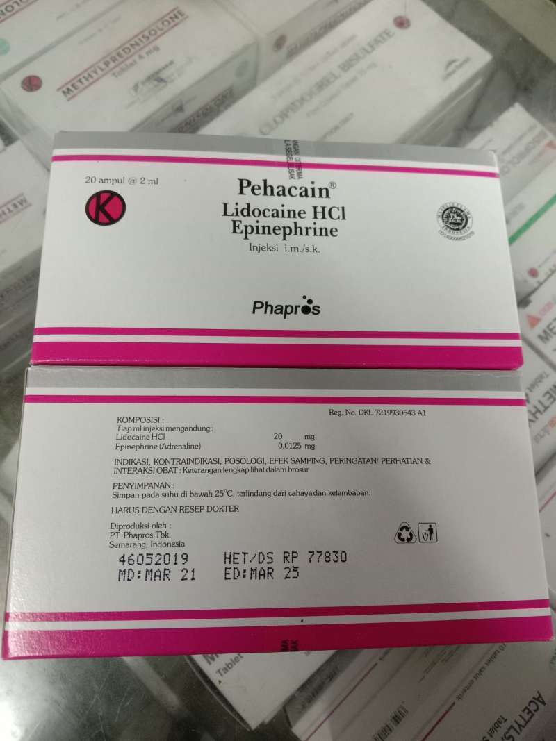 Jual Pehacain Injek Lidocaine Hcl / Box Isi 20 Ampul Di Seller Sehat ...