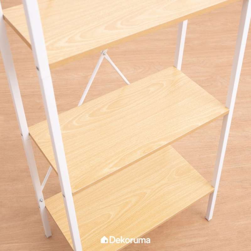 Promo Dekoruma Toshi Rak Buku 4 Tingkat / Rak Kayu Serbaguna Diskon 66% ...