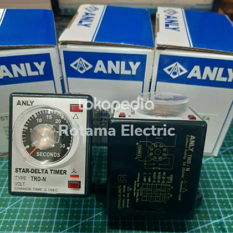 Jual Timer Star Delta 30s Trd-n 220v Star Delta Timer 30 Seconds Anly ...