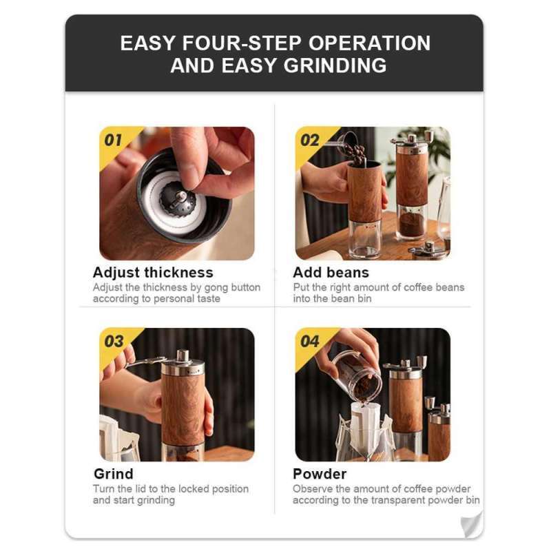 Jual Damisu Alat Penggiling Kopi Manual Coffee Grinder Adjustable Dsu ...