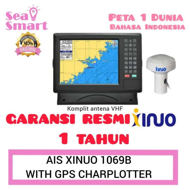 Jual Ais Gps Xinuo 1069b Komplit Antenna Vhf / Gps Map Ais Class B Xinuo Di Seller Ayato ...