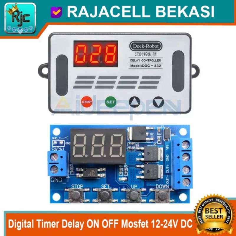 Jual Digital Timer Delay On Off Mosfet 12-24v Dc 400watt Switch + Box ...