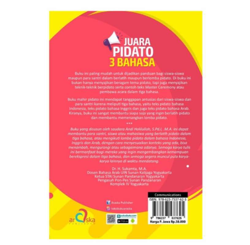 Jual Buku Juara Pidato 3 Bahasa (arab-inggris-indonesia) (araska ...