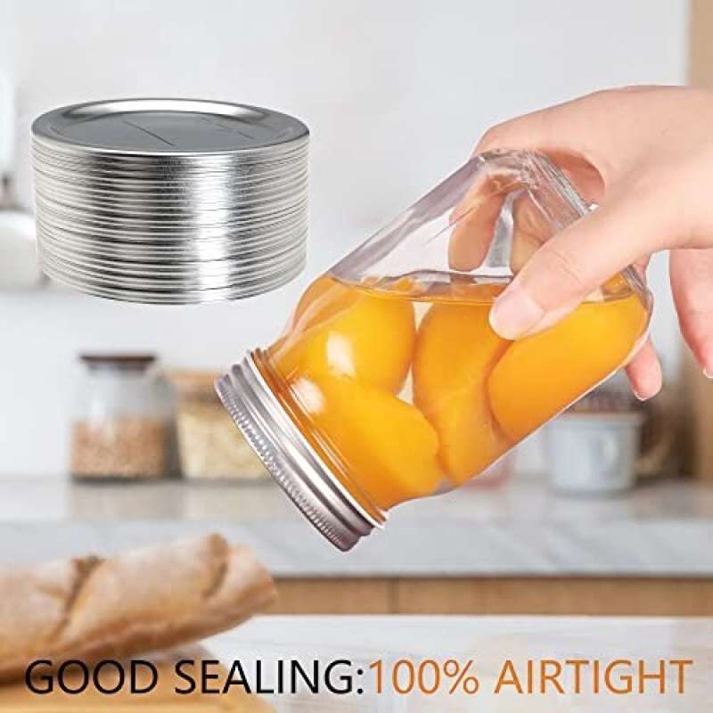 Jual 150 Pack Wide Mouth Canning Lids, 70mm Mason Jar Lids For Ball Di ...