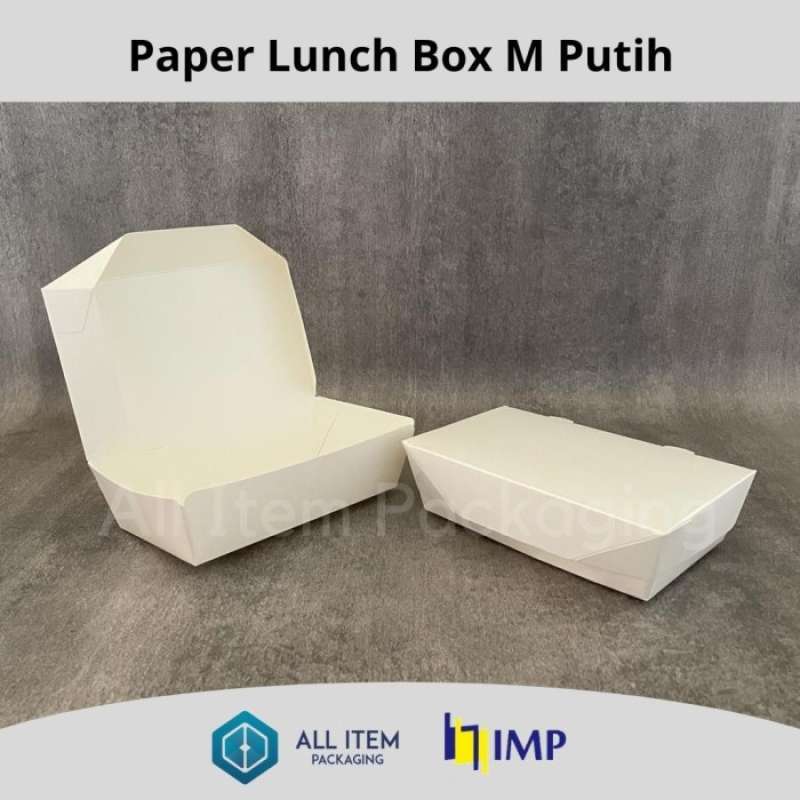 Jual Paper Food Lunch Box Medium Polos / Paper Lunch Box M @50 Pcs ...