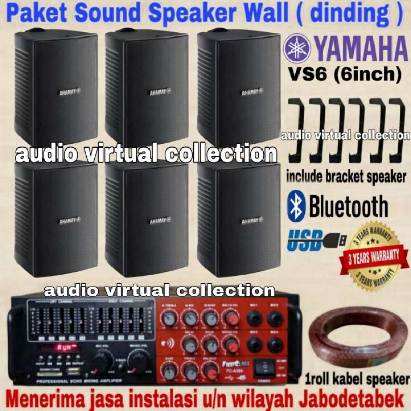 Jual Paket Sound Speaker Cafe Kantor Pabrik Yamaha Vs6 6inch Isi 6unit Di Seller Ayato ...