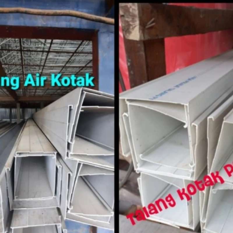 Jual Talang Air Kotak Pvc Putih 4 4 Inch 1meter 1mtr 1m Di Seller Jete ...