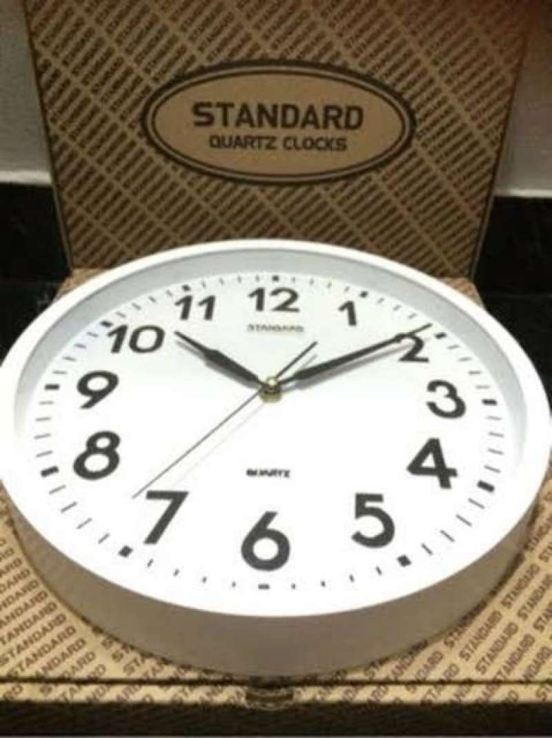 Jual Jam Dinding Merk Standard Putih Polos 30 Cm Jam Dinding Rumah ...